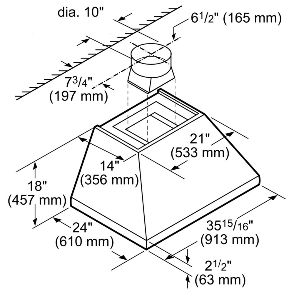 Thermador 36" Professional Chimney Wall Hood in Stainless Steel | NFM