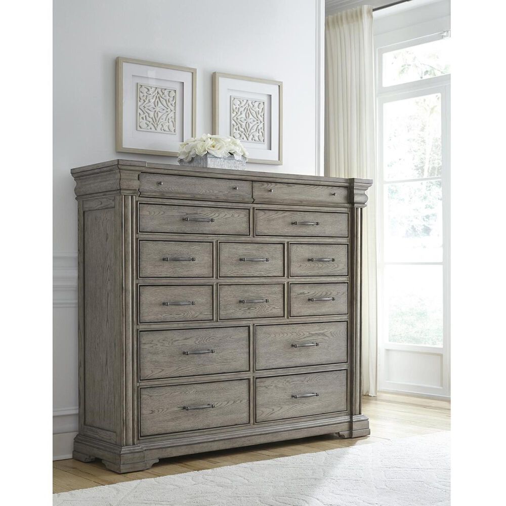 Chapel Hill Madison Ridge 14 Drawer Master Chest in Bluff Gray ...