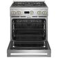 Monogram 30" Dual-Fuel Professional Range with 4 Burners in Stainless ...