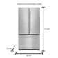 KitchenAid 22 Cubic Feet Counter Depth French Door Refrigerator with ...