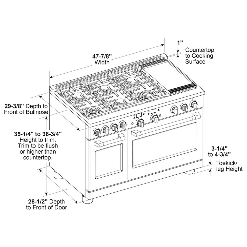 Cafe 8.25 Cu. Ft. Freestanding Dual Fuel Range with Double Oven in ...