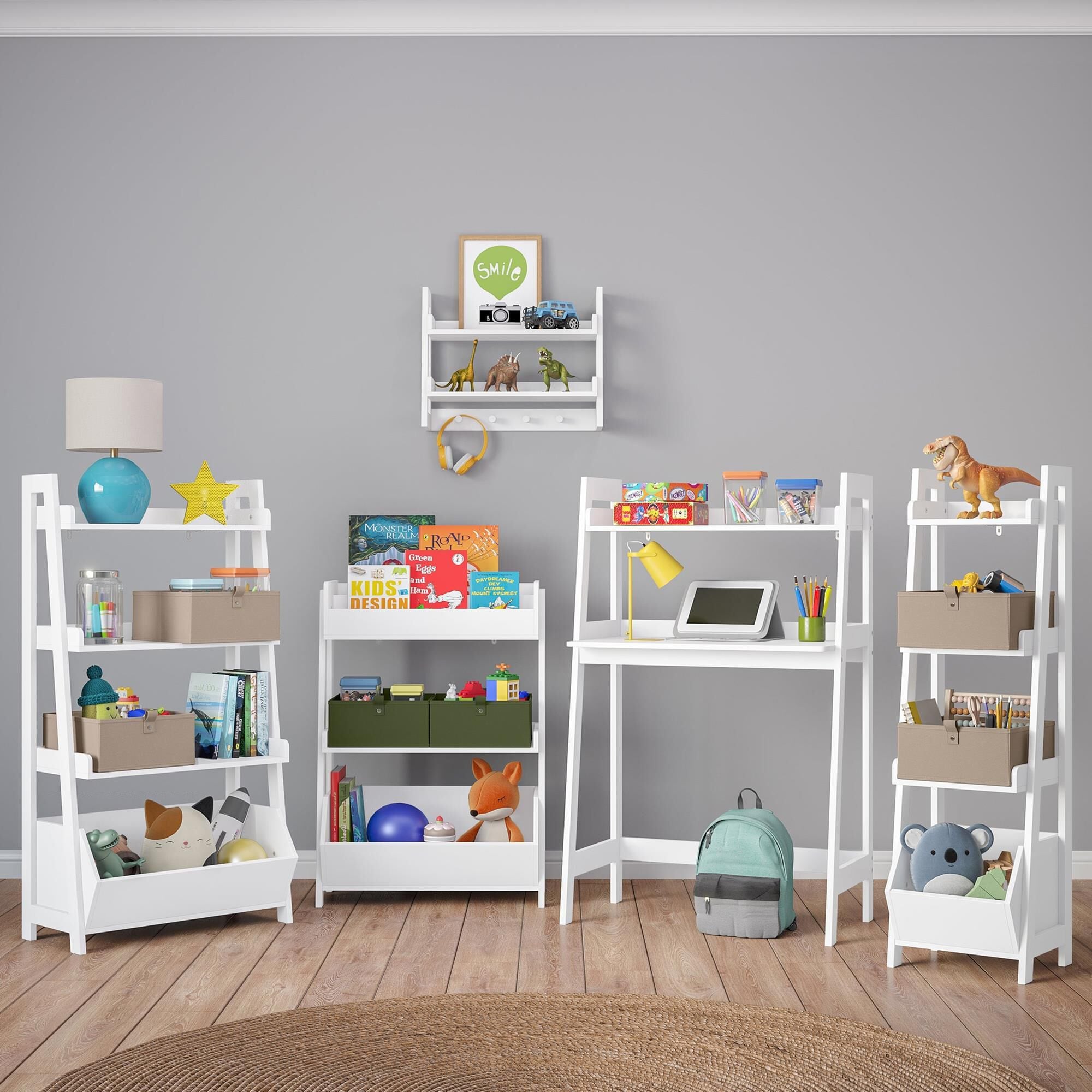 2 tier ladder shelf store