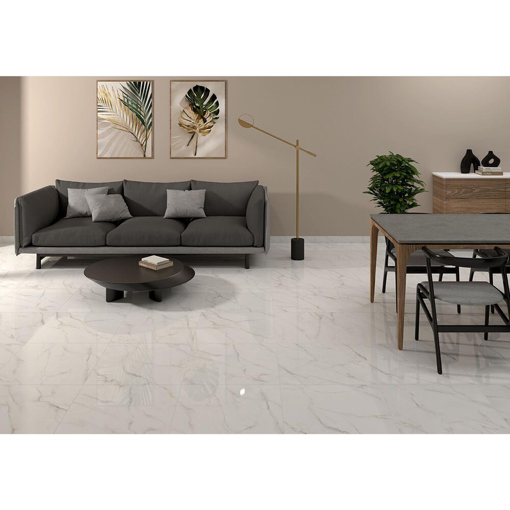 MS International Kaya Calacatta Lucca 24" x 24" Polished Porcelain Tile ...