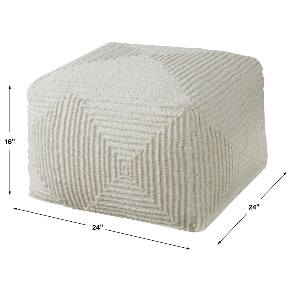 Uttermost Sovanna Pouf in Ivory | NFM