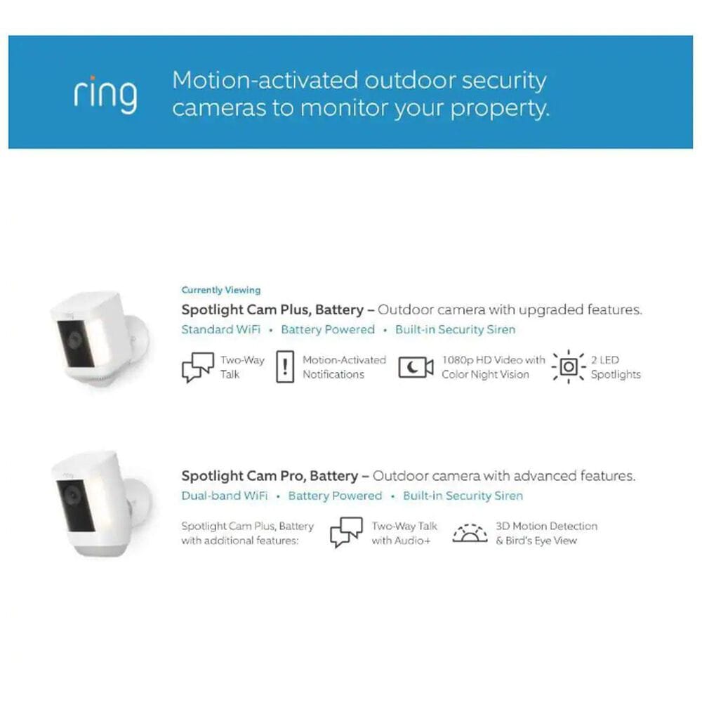 Ring Spotlight Cam Pro (Battery) in Black | Shop NFM
