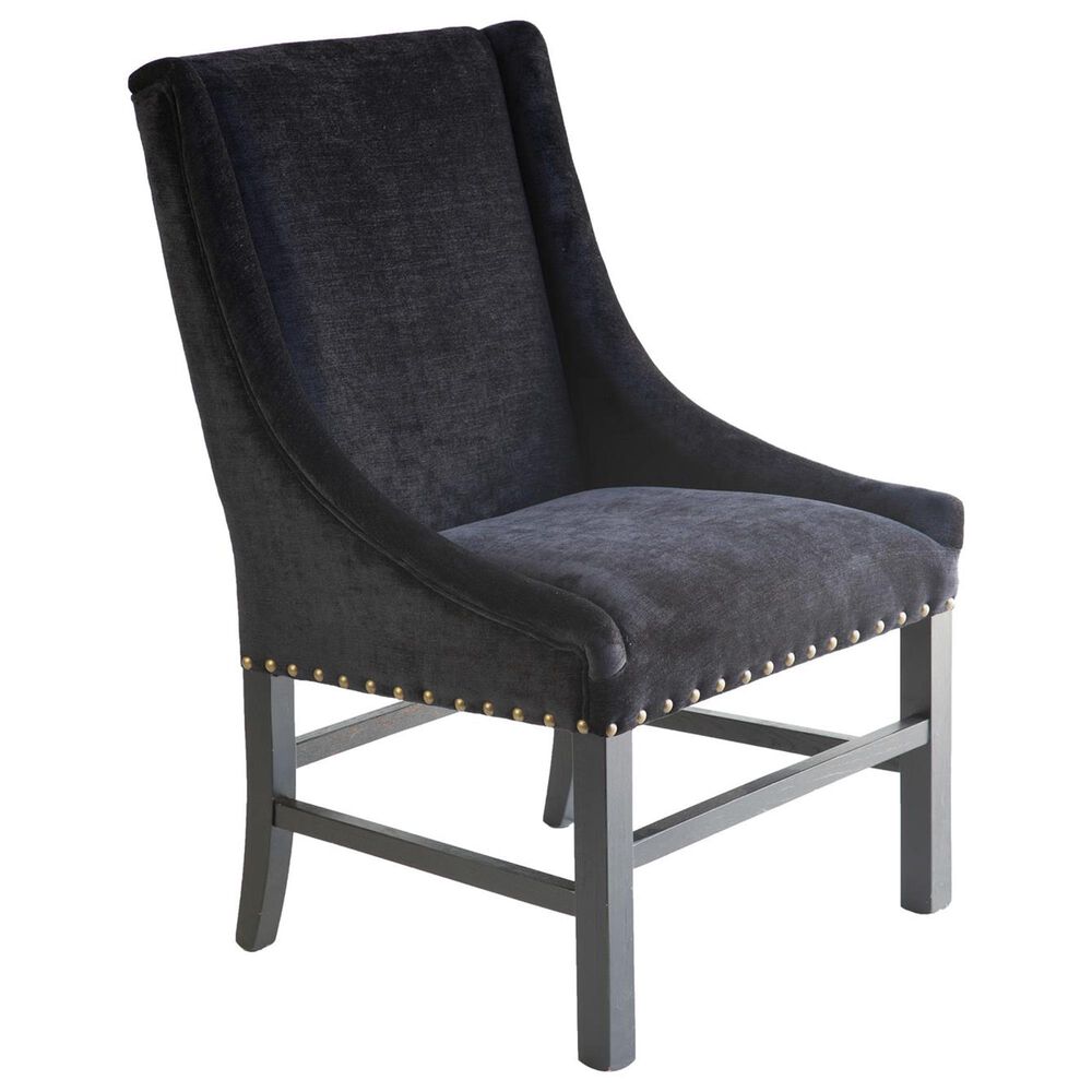 Nest Home Collections Evie Polyester Dining Arm Chair in Vintage Black ...