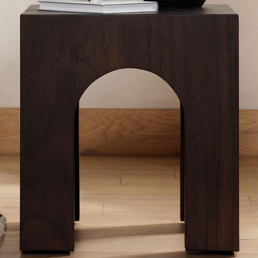 Four Hands Wesson Fausto End Table in Smoked Guanacaste | Shop NFM