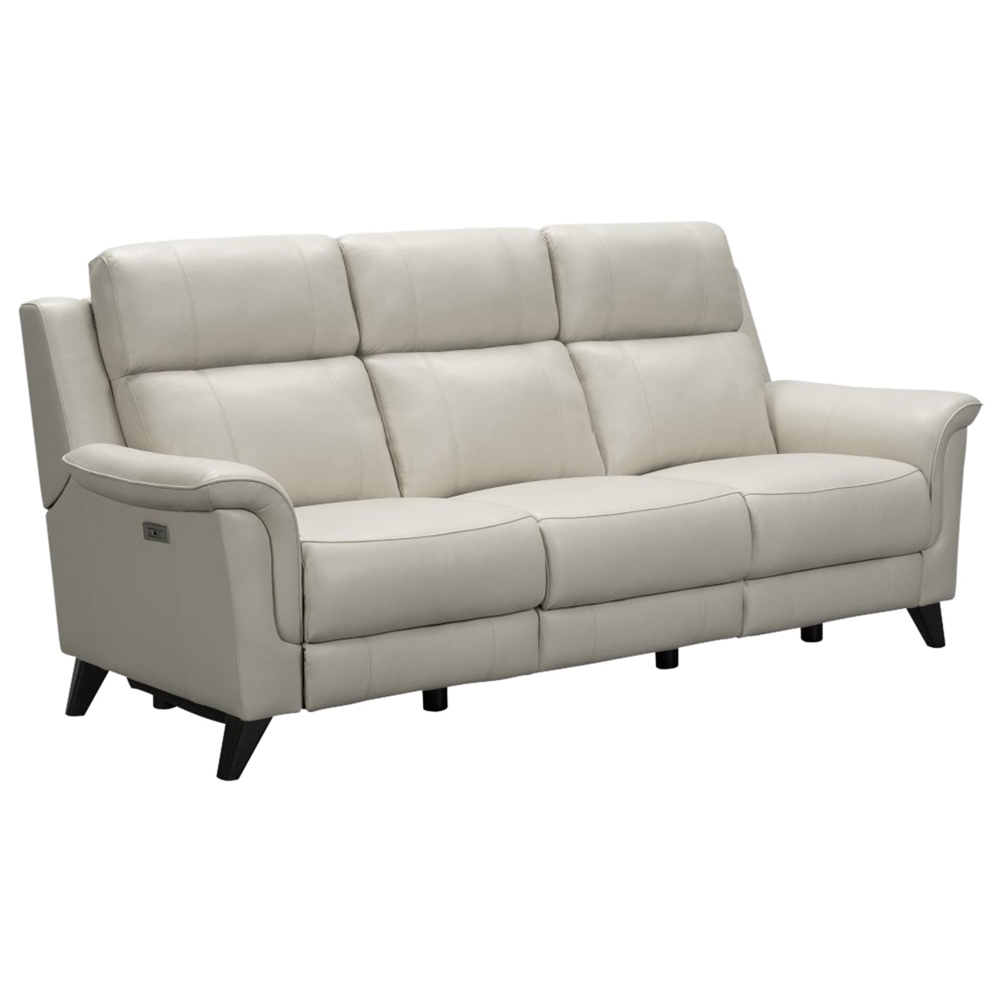 Crosslin cream leather reclining sofa store