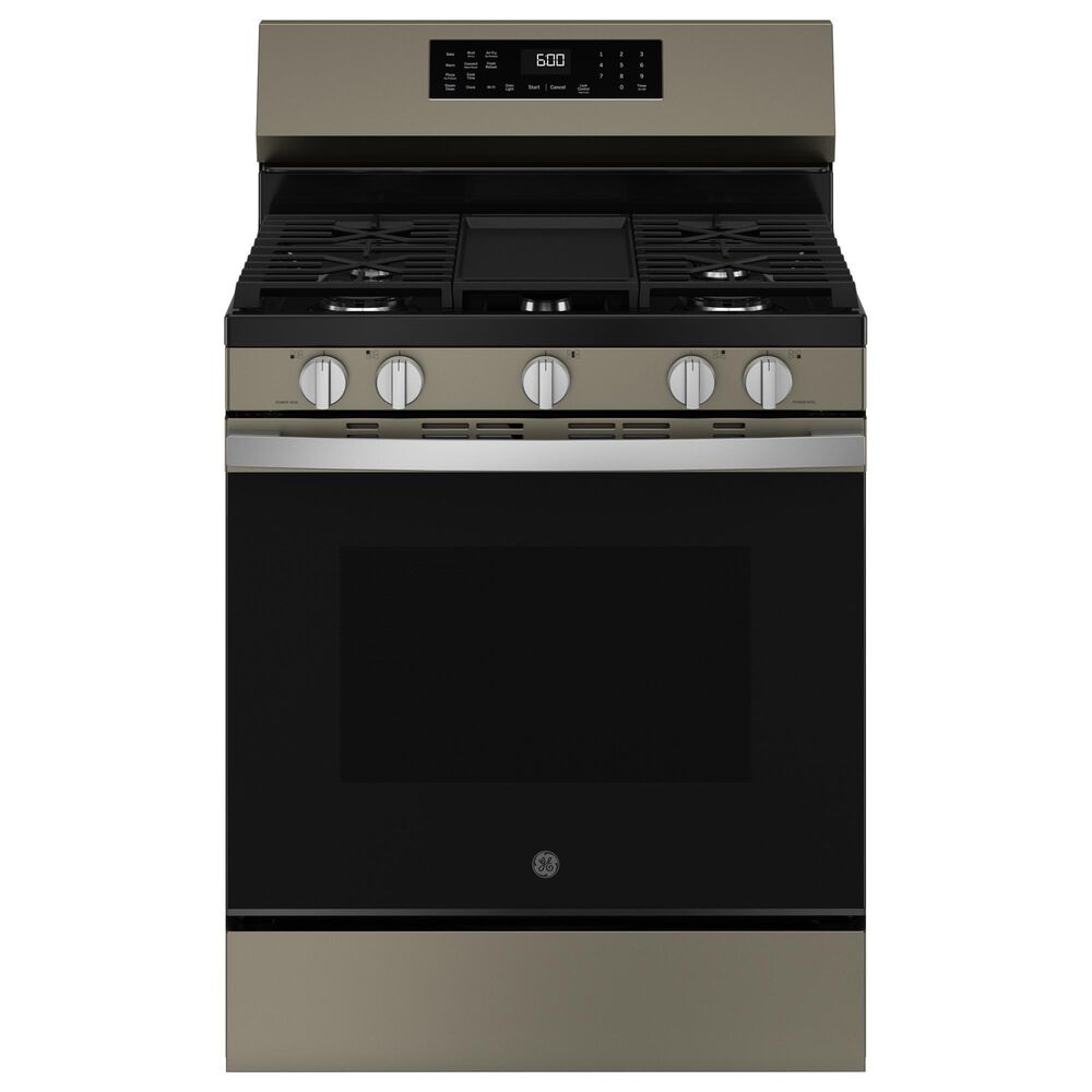 GE Appliances 30" Freestanding Gas Convection Range in Fingerprint ...