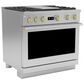 Monogram 36" All Gas Professional Range with 4 Burners and Griddle in ...