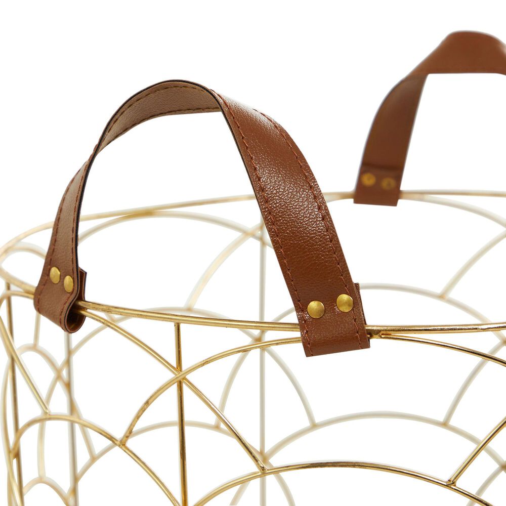 Maple and Jade Storage Basket in Gold (Set of 3) | NFM