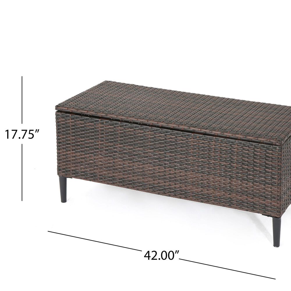 Noble House Rupert Patio Storage Unit in Multi-Brown | NFM
