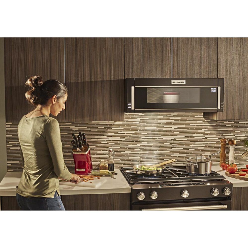 KitchenAid Low Profile Micro Hood Combo in Black Stainless Steel ...