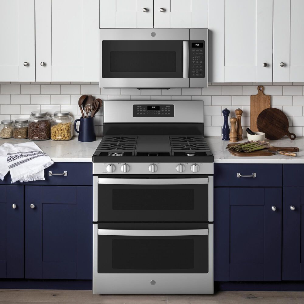 GE Appliances 30" Freestanding Gas Double Oven Range with Convection in ...