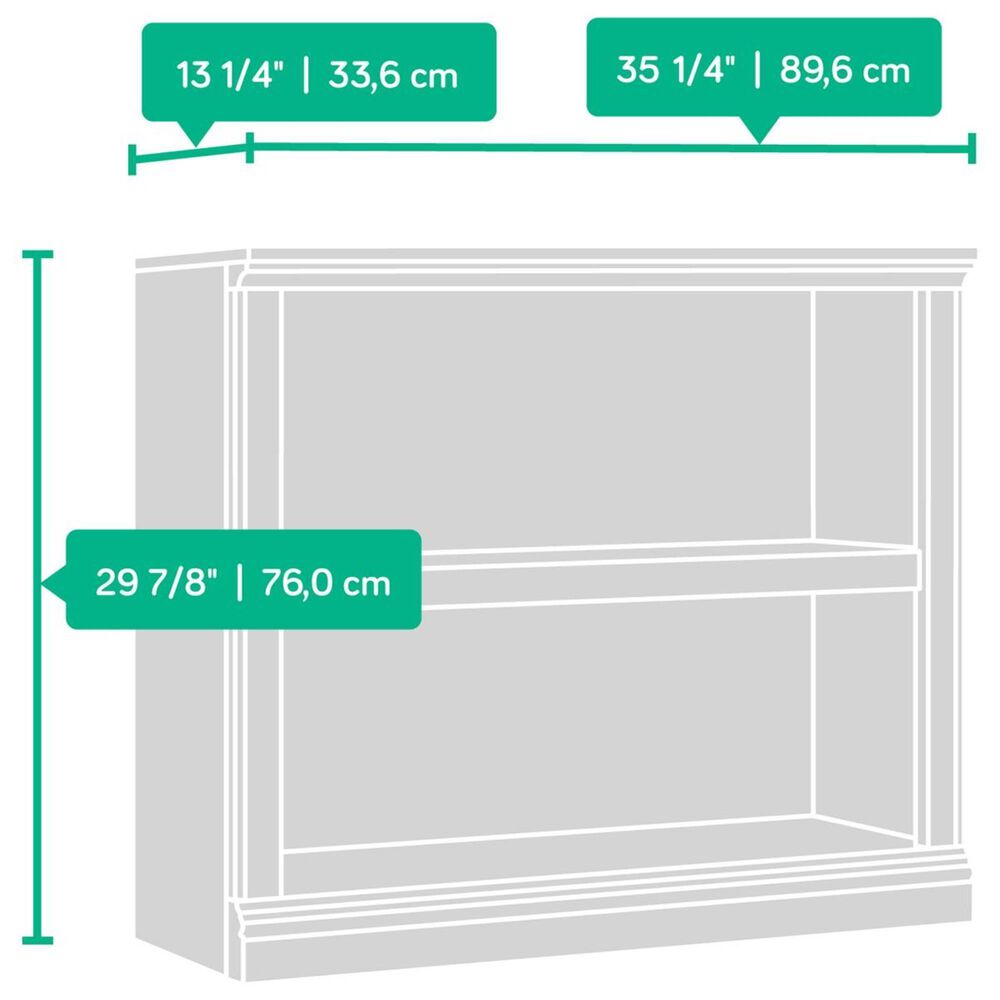 Sauder 2-Shelf Bookcase in Oiled Oak | Shop NFM