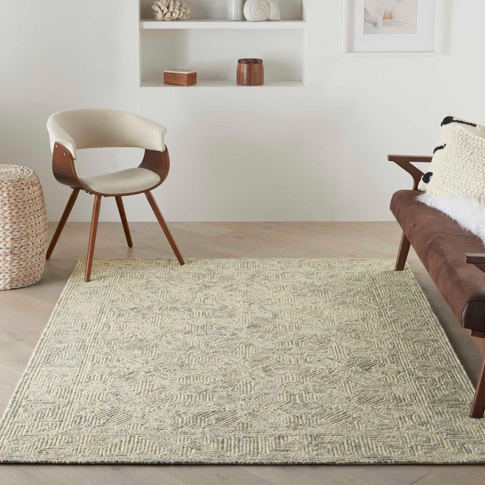 Nourison Colorado 3'9" x 5'9" Beige and Grey Area Rug | NFM