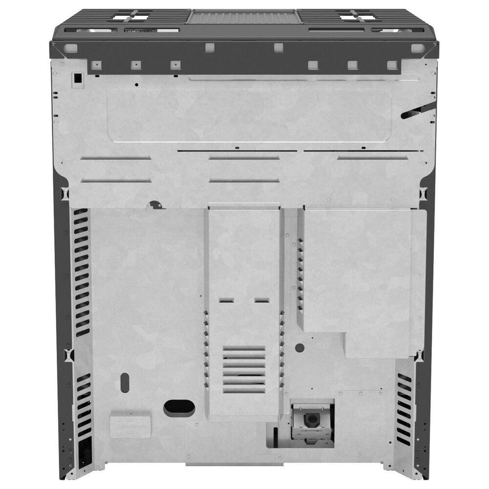 GE Profile 30" Dual Fuel Slide-In Front-Control Range in Fingerprint ...