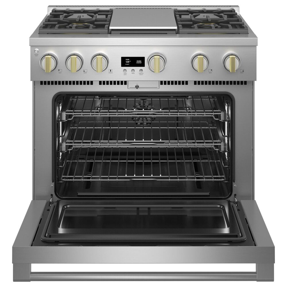 Monogram 36" All Gas Professional Range with 4 Burners and Griddle in ...