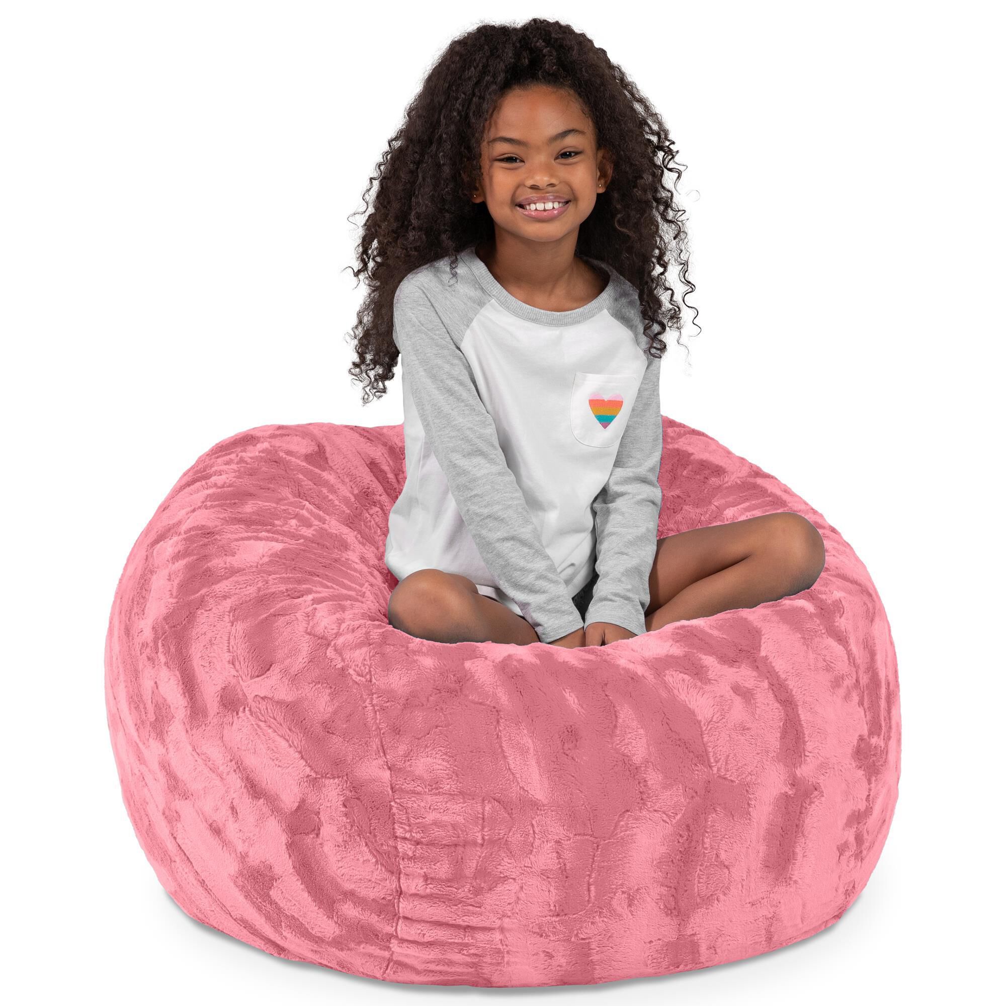 Large pink bean bag chair store