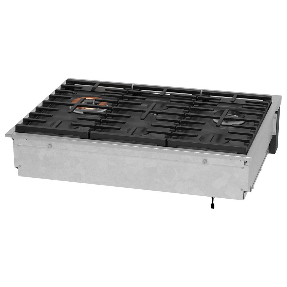 Cafe 36" Natural Gas Rangetop with 6-Burner in Matte Black and Brushed ...