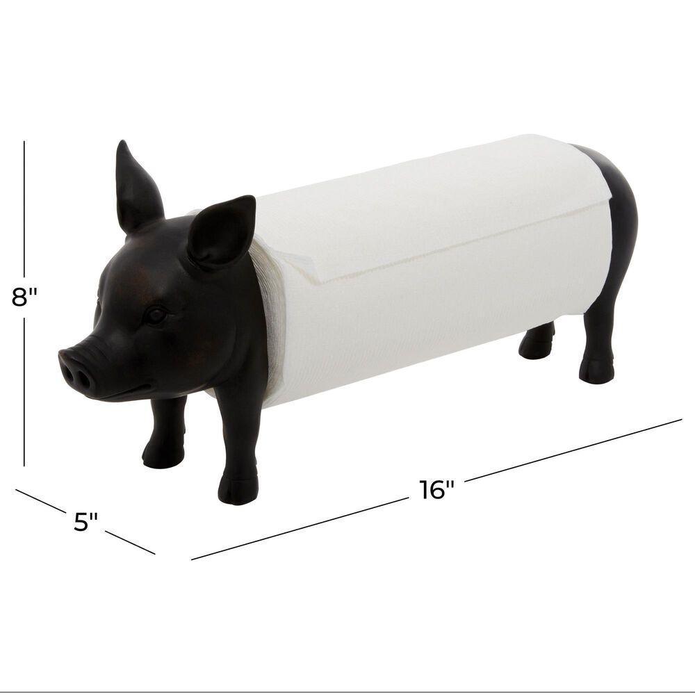 Maple and Jade Paper Towel Holder in Matte Black | NFM