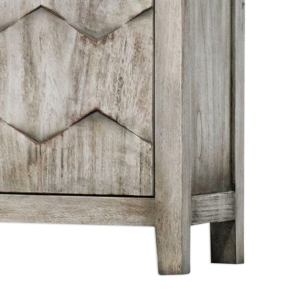 Uttermost Catori Console Cabinet In Distressed Light Grey | NFM