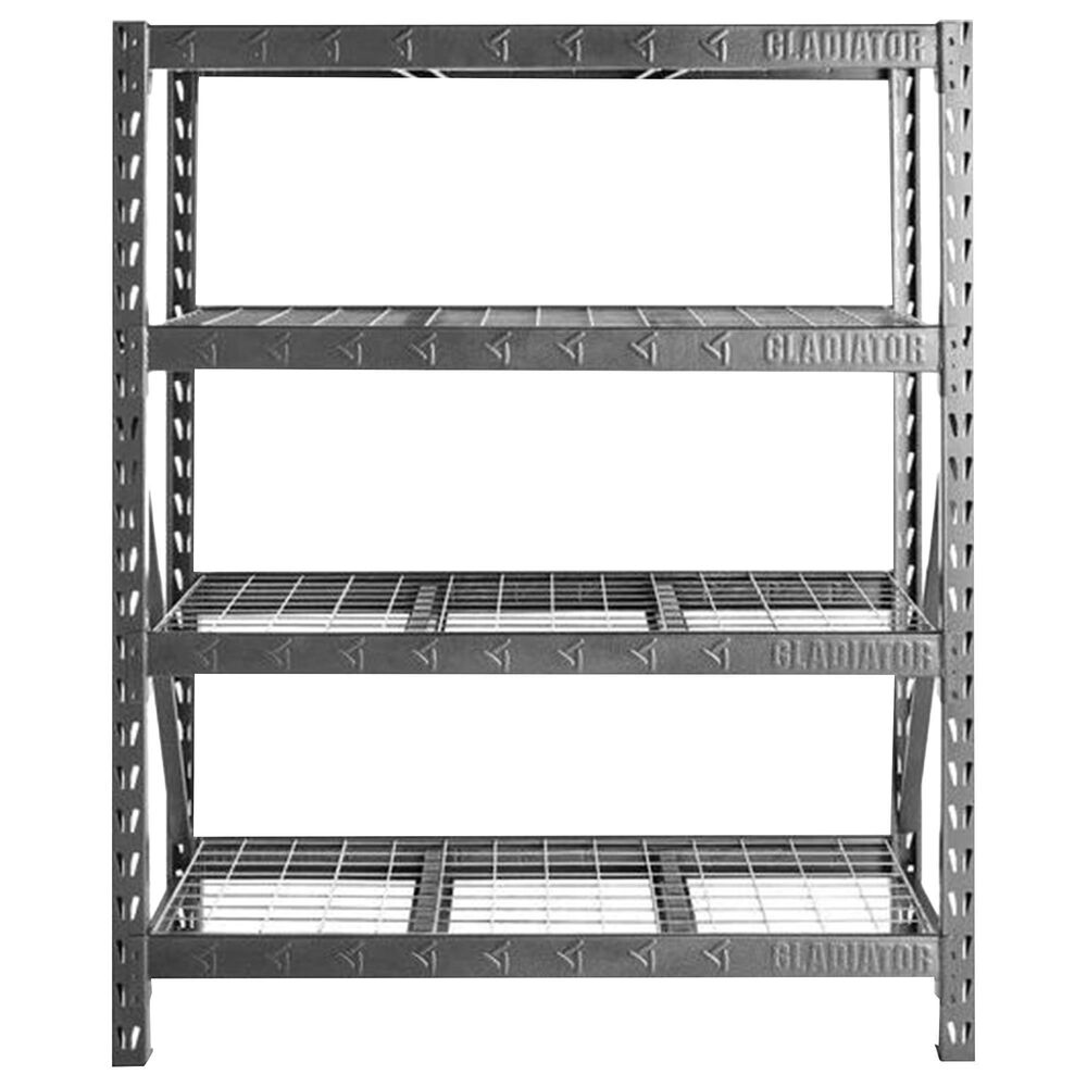 Gladiator 60" Wide Heavy Duty Rack with Four 18" Deep Shelves in ...