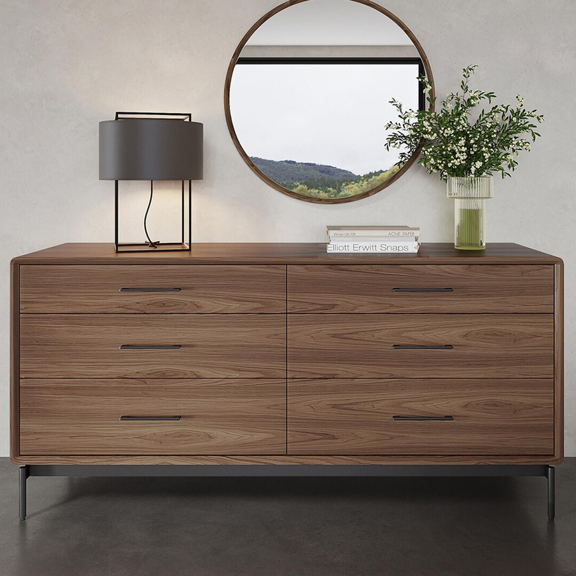 Natural walnut dresser store