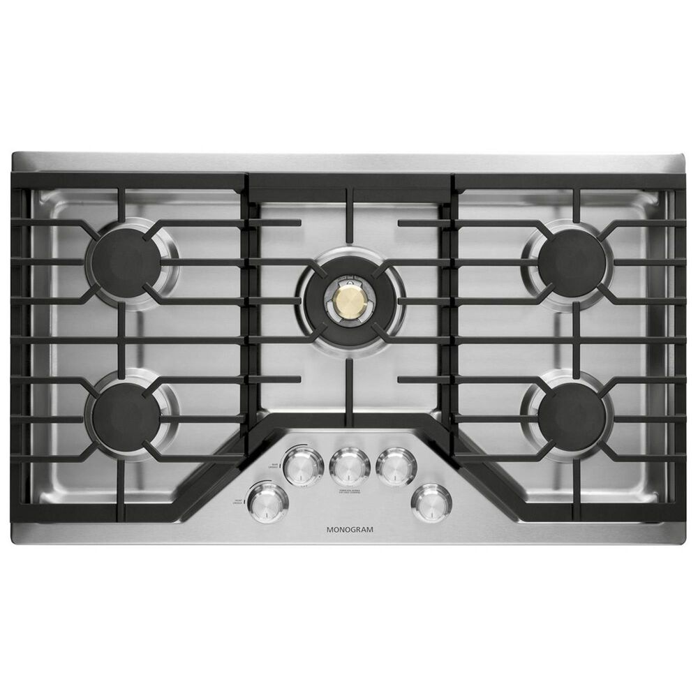 GE Appliances 36" Gas Cooktop with 5-Burner in Stainless Steel ...
