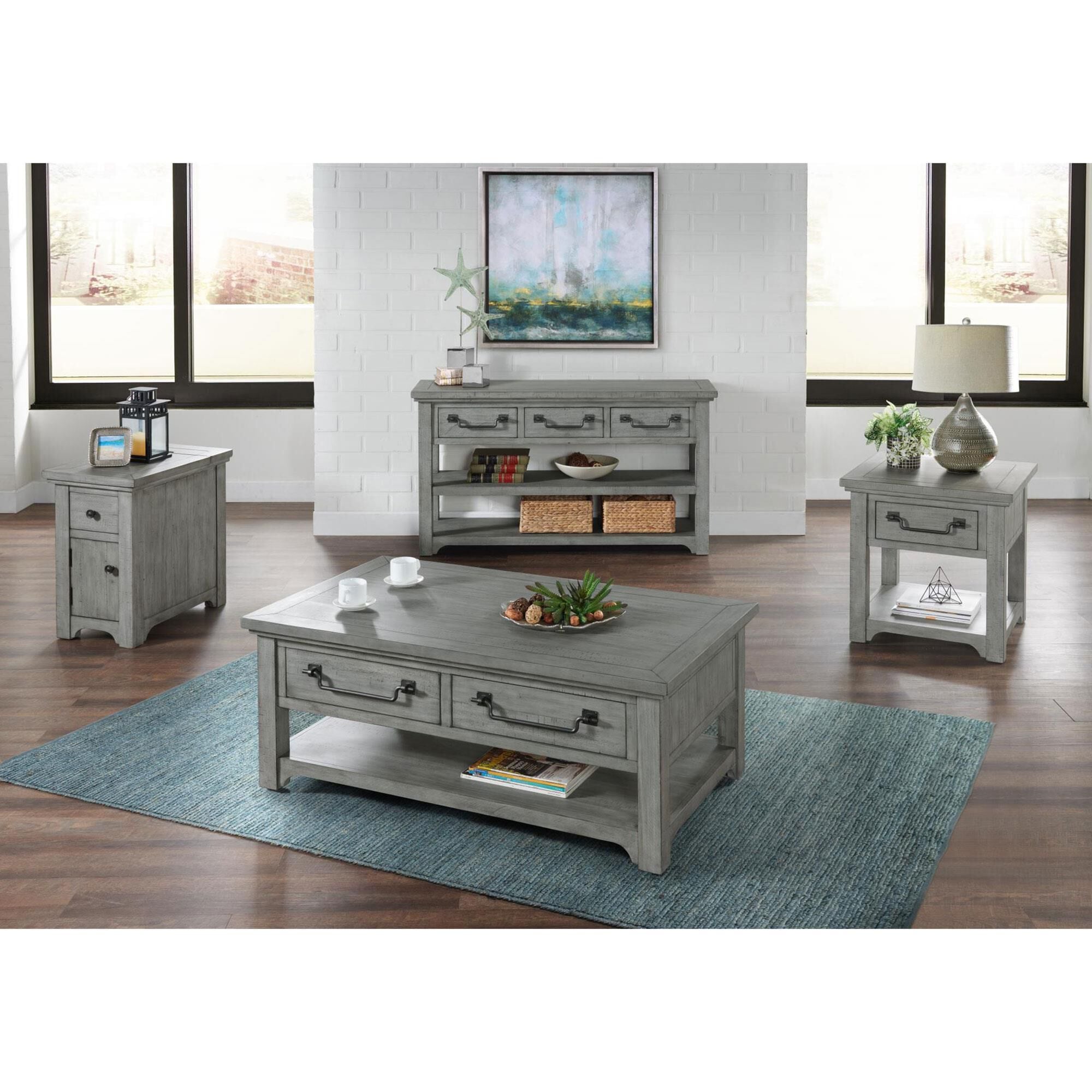 Martin Svensson Home Beach House 2 Drawer Coffee Table in Dove Grey