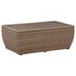 Signature Design by Ashley Sandy Bloom Patio Coffee Table in Brown ...