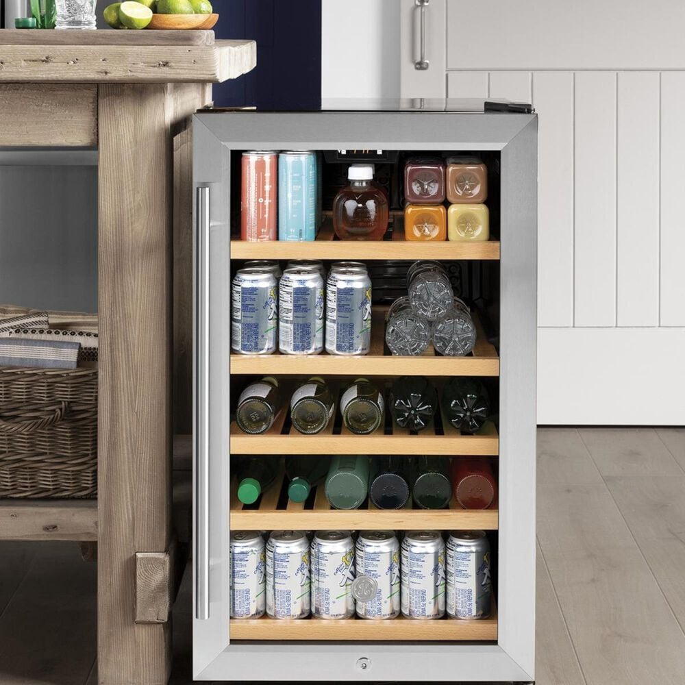 GE Appliances 19" Beverage Center in Stainless Steel | Nebraska ...