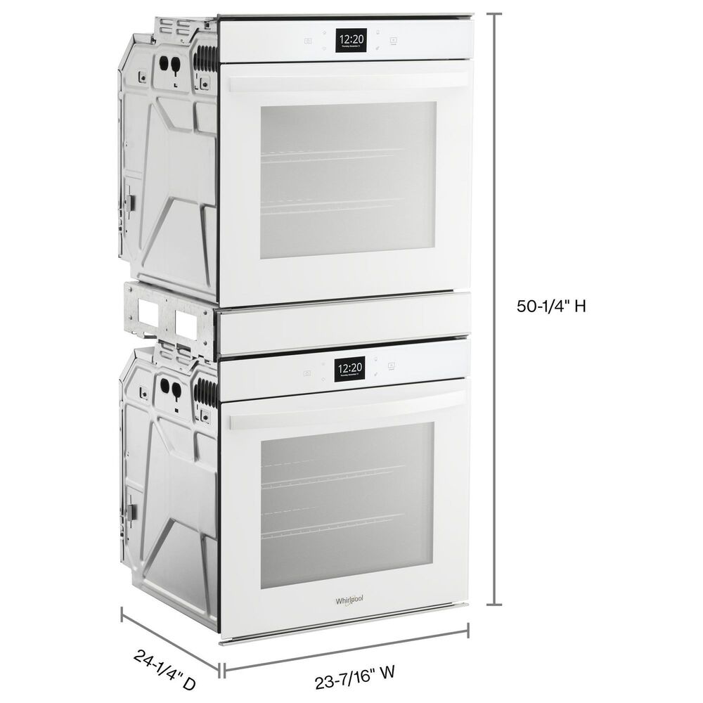 Whirlpool 24" Double Electric Wall Oven with Convection in White | NFM
