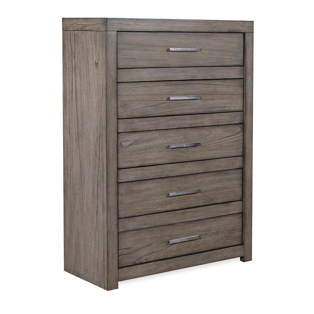 Riva Ridge Modern Loft 5-Drawer Chest in Greystone | NFM