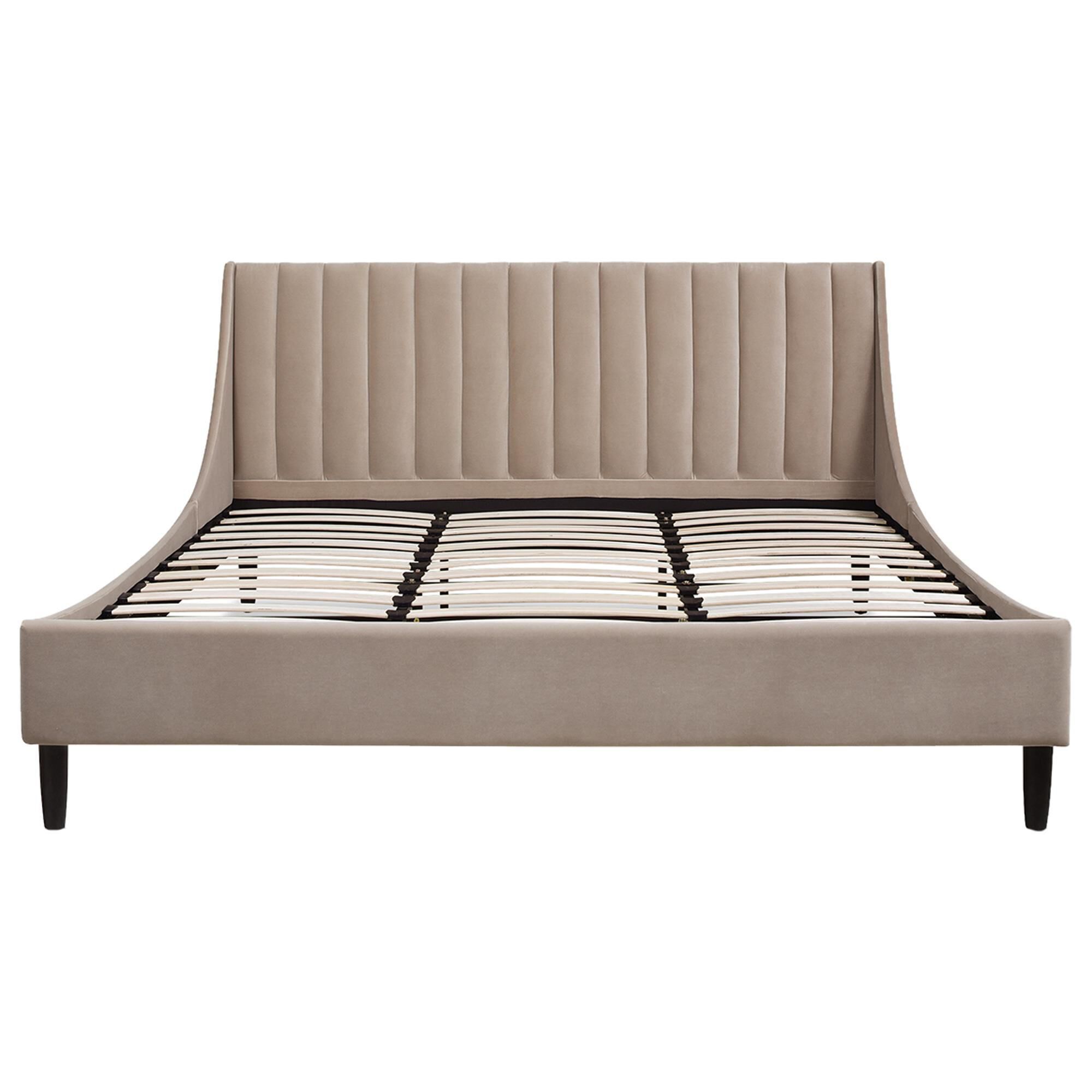 Jennifer Taylor Home Aspen King Platform Bed in Mink Beige NFM