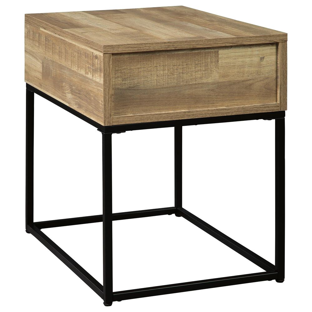 Ashley Gerdanet Rectangular End Table in Natural