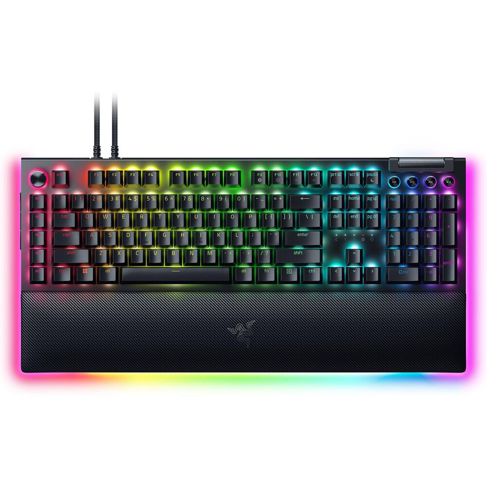Razer BlackWidow V4 Pro Green Switch Keyboard in Black | Shop NFM