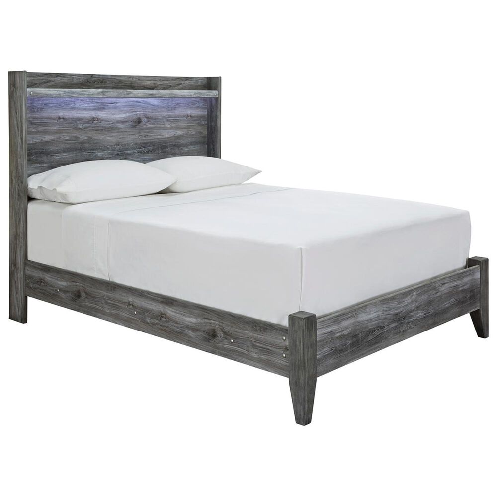 Ashley Baystorm Full LED Panel Bed in Smoke Gray | NFM