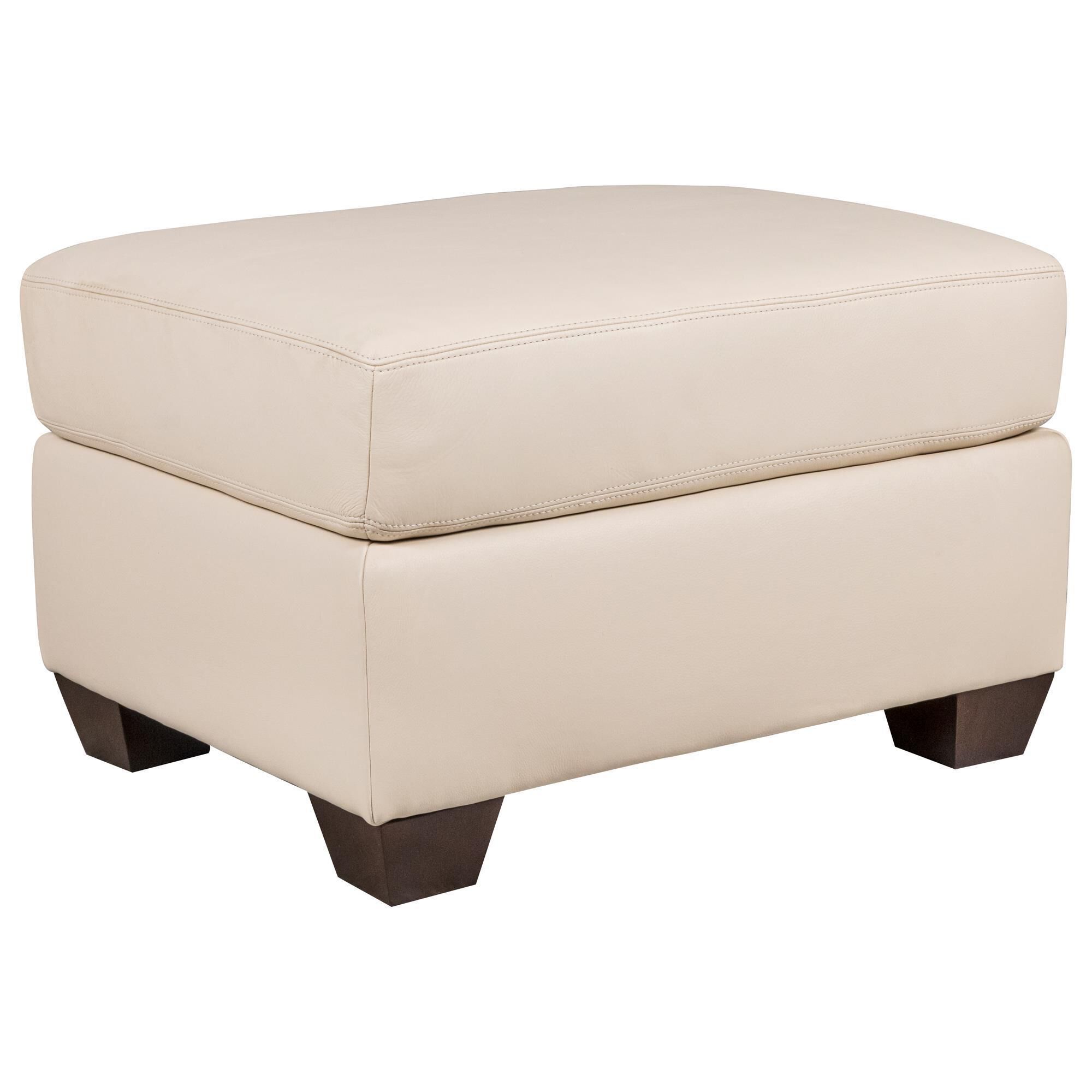 American Leather Sutton Ottoman in Bison White NFM