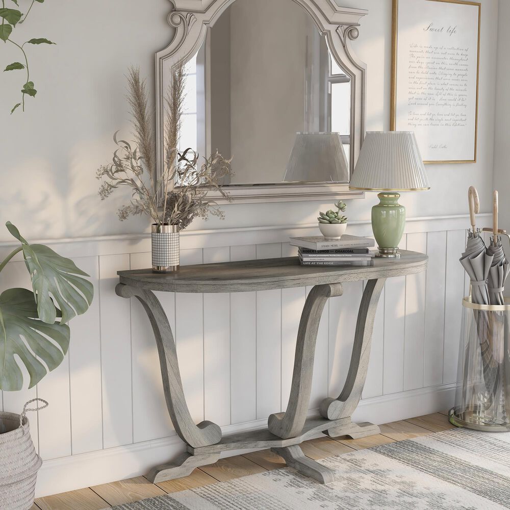Furniture of America Araiza Console Table in Vintage Gray Oak | NFM