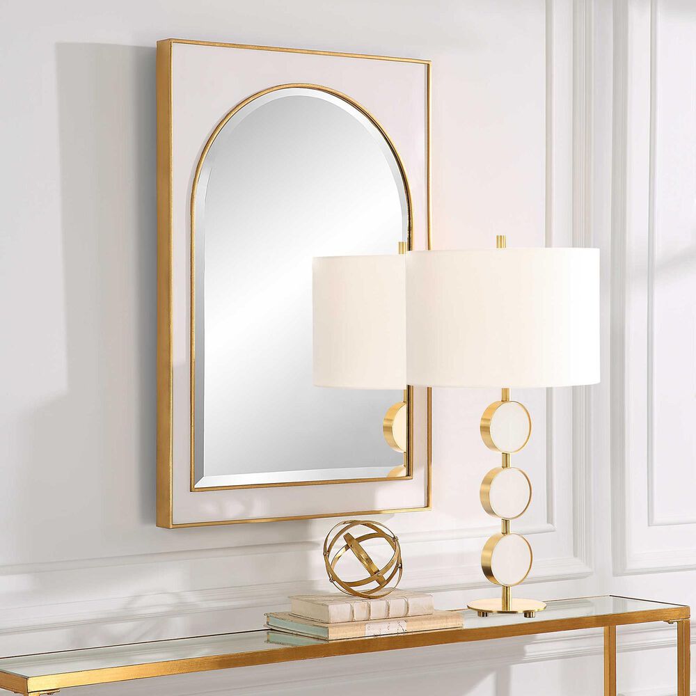 Uttermost Crisanta Mirror in White and Gold | Shop NFM