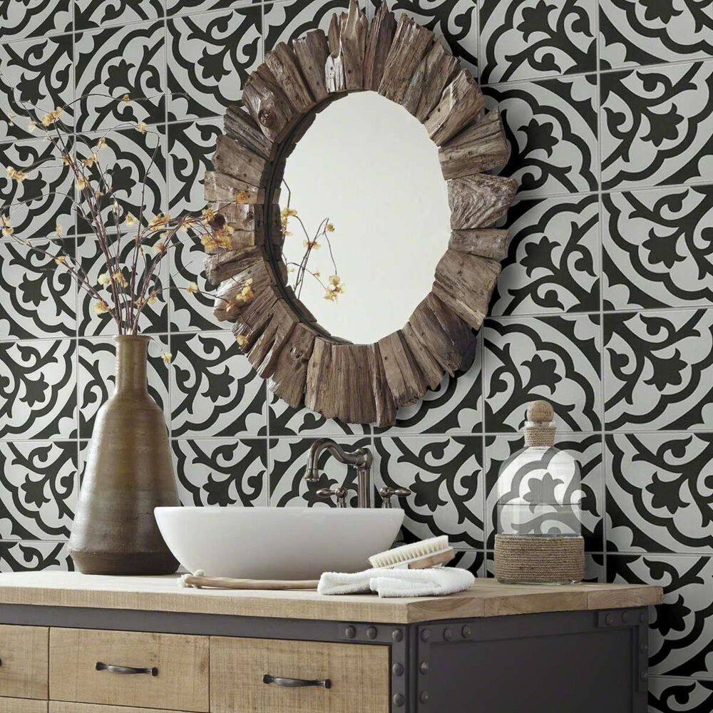 Shaw Revival Catalina Onyx 8" x 8" Porcelain Tile | Nebraska Furniture Mart