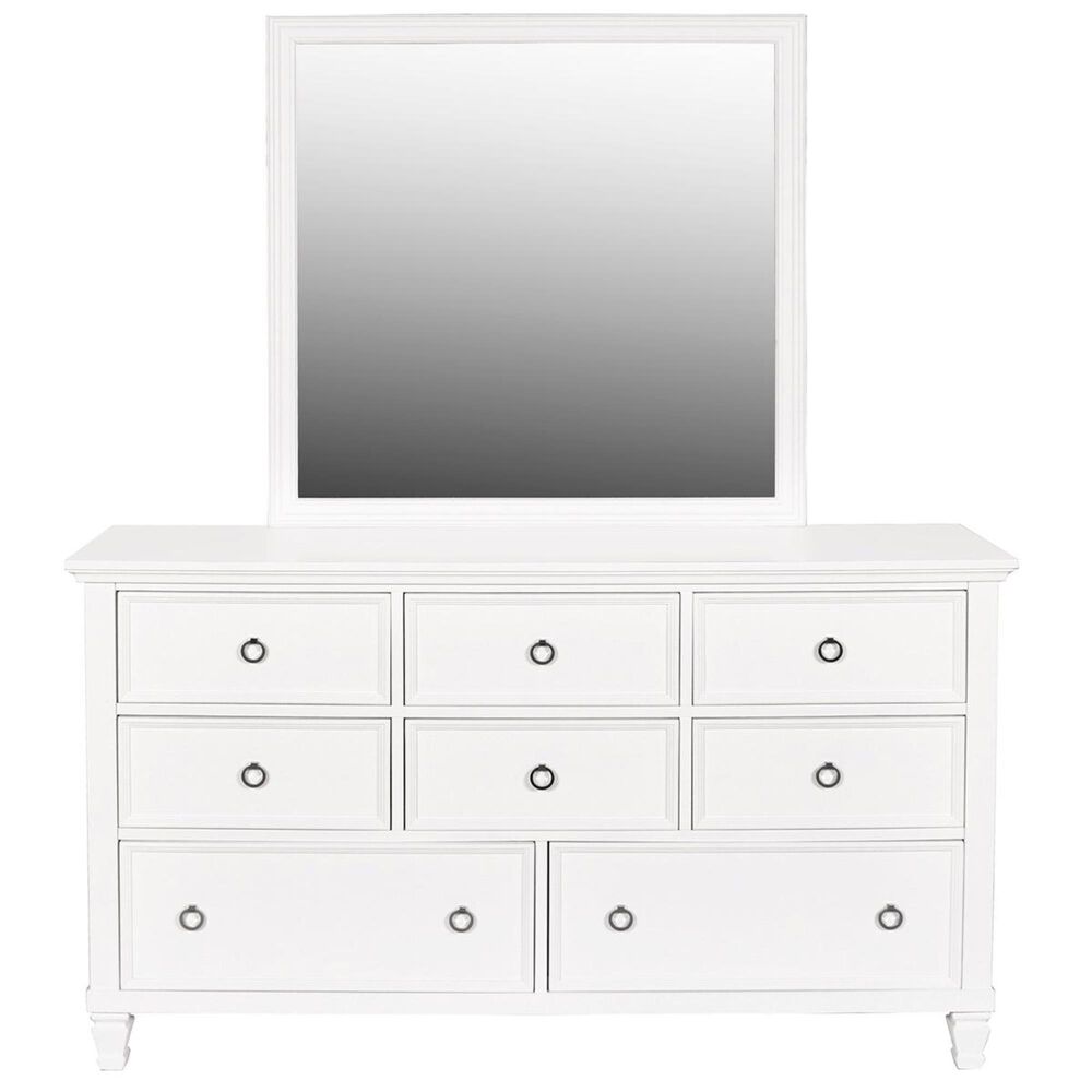 New Heritage Design Tamarack Dresser and Mirror in White | NFM