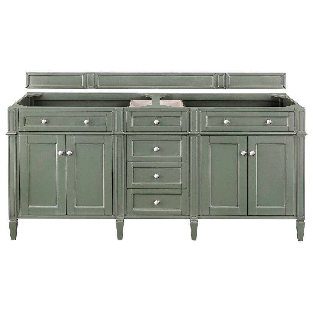 James Martin Vanities Brittany 72" Double Bathroom Vanity in Smokey ...