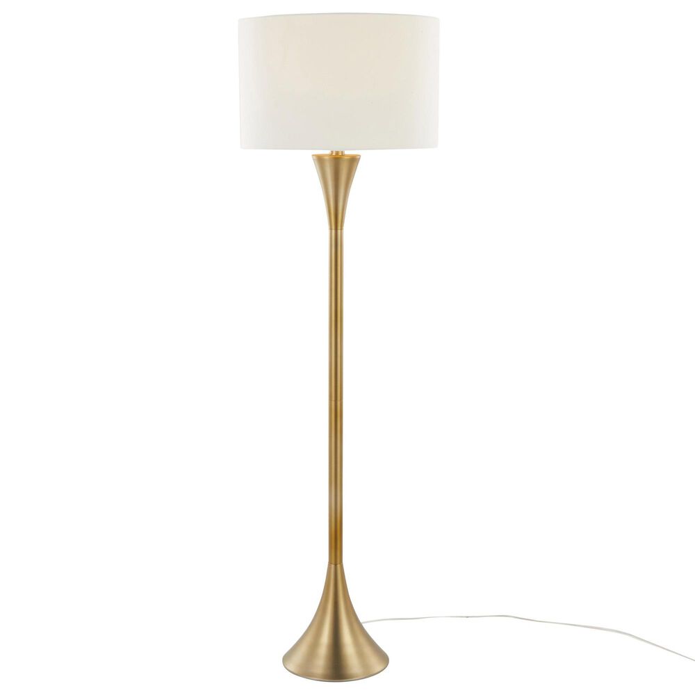 Grandview Gallery Lenuxe 65" Metal Floor Lamp in Gold | NFM