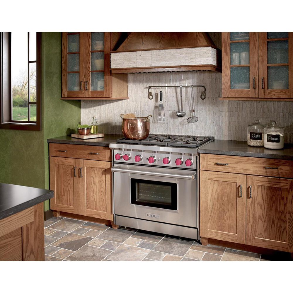 Wolf 6 Burner All Gas Range Liquid Propane | Nebraska Furniture Mart