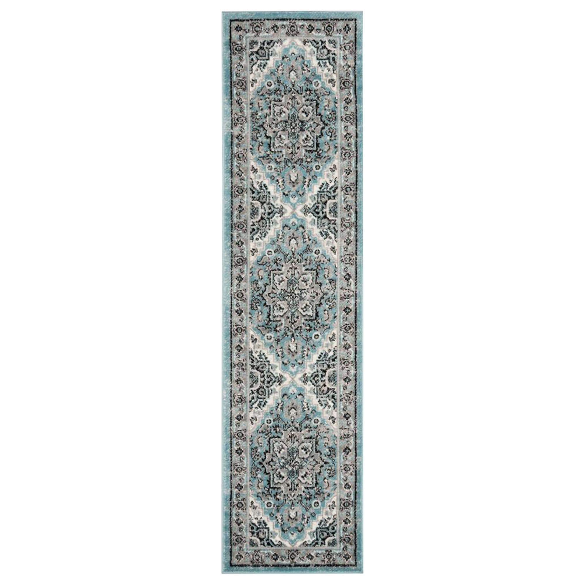 Safavieh Skyler SKY126M 2' x 12' Blue and Ivory Runner