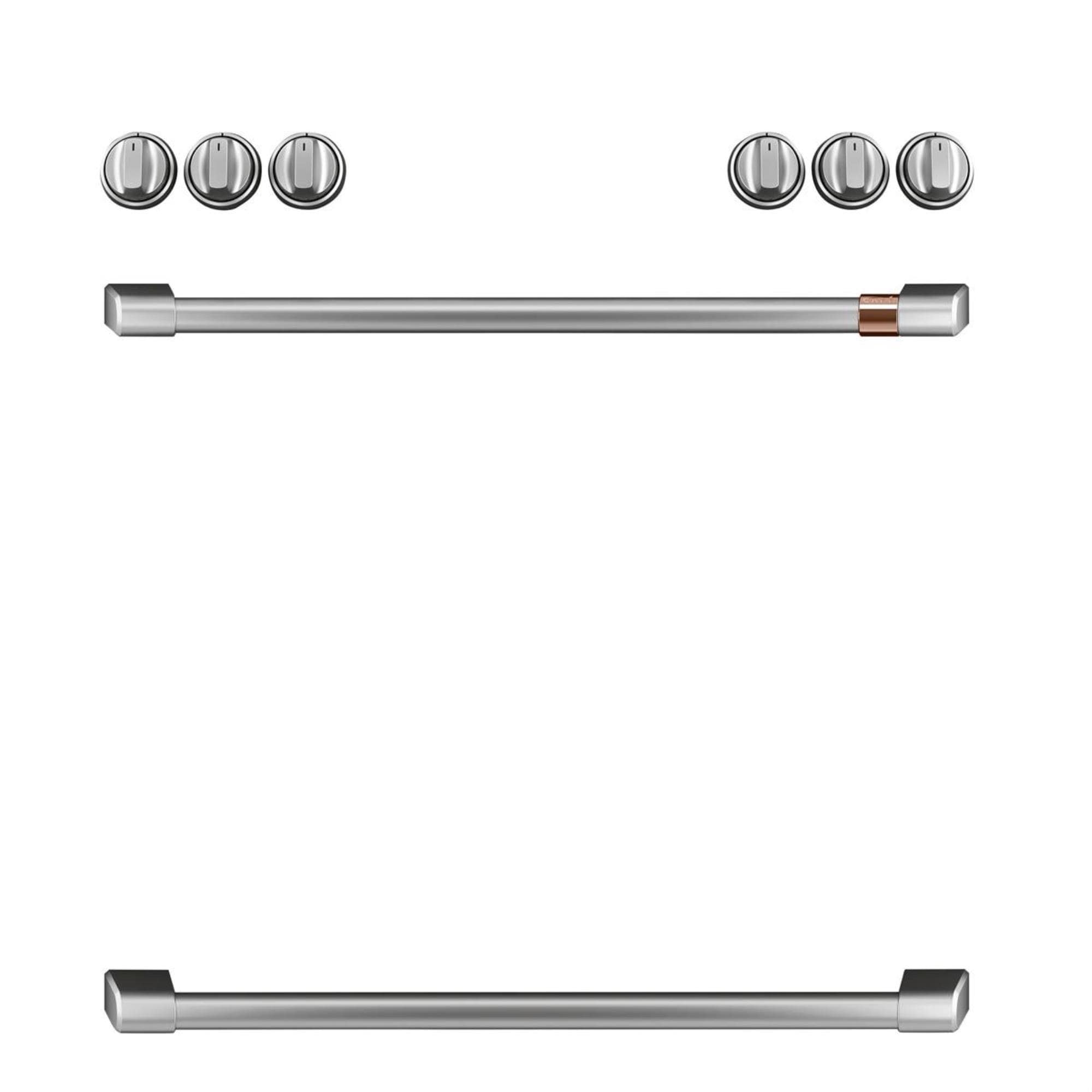 Cafe Handle and Knob Kit for Built-In Range in Brushed Black | NFM