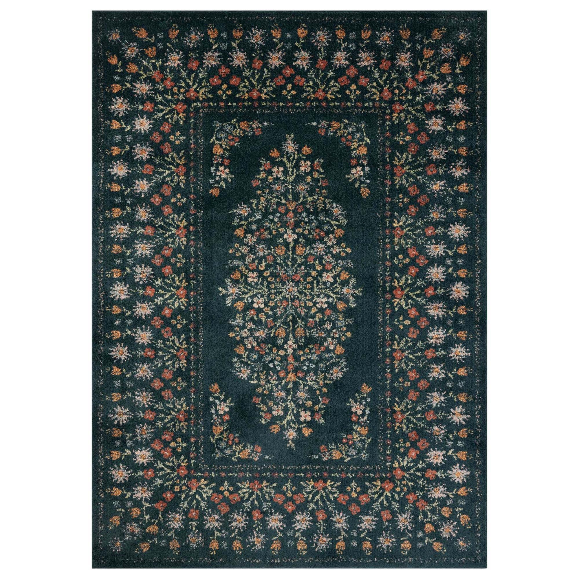 Rifle Paper Co Laurel Eleanor 2'8" x 4' Navy Area Rug | NFM