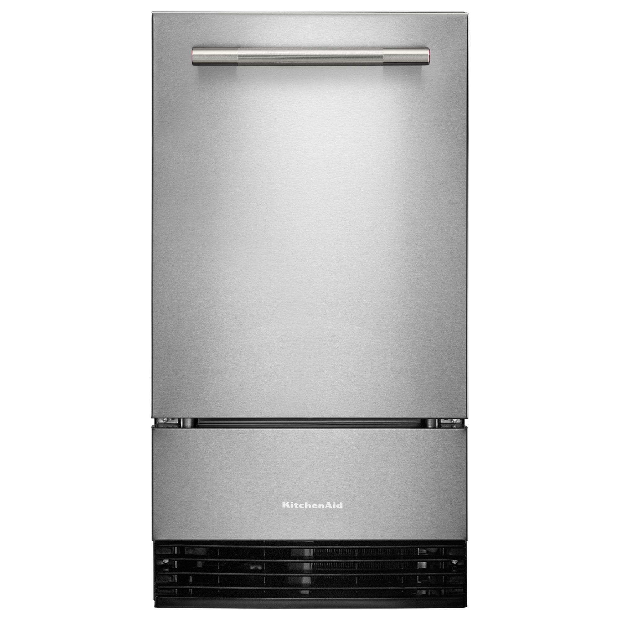KitchenAid 18" Automatic Ice Maker with Drain Pump in PrintShield Stainless